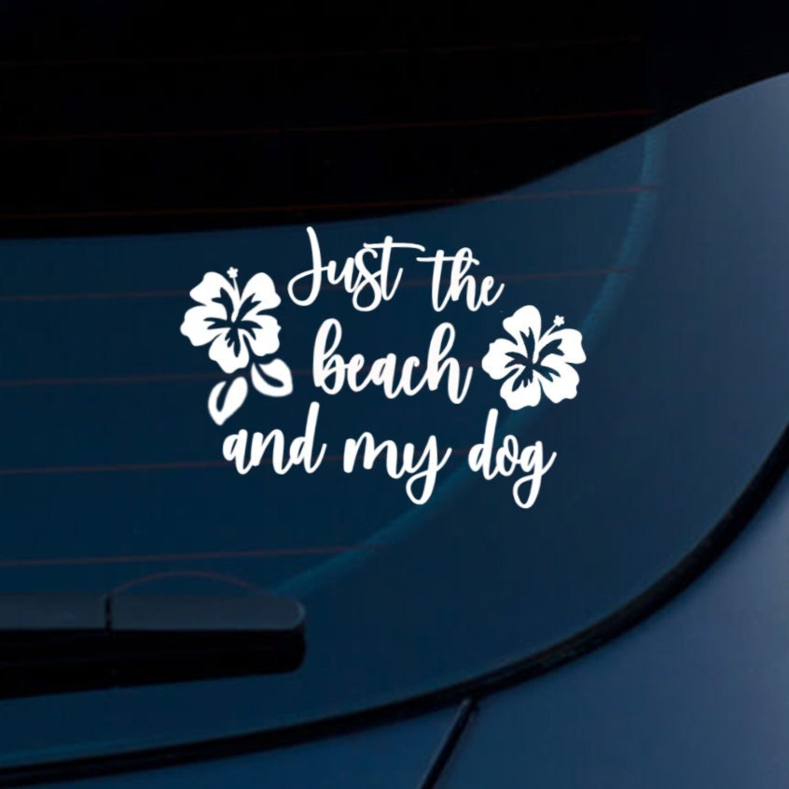 Beach Car Decal Beach Vinyl Decal Ocean Car Decal Beach Dog - Etsy