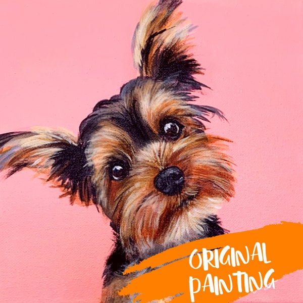 Yorkie Painting - Etsy