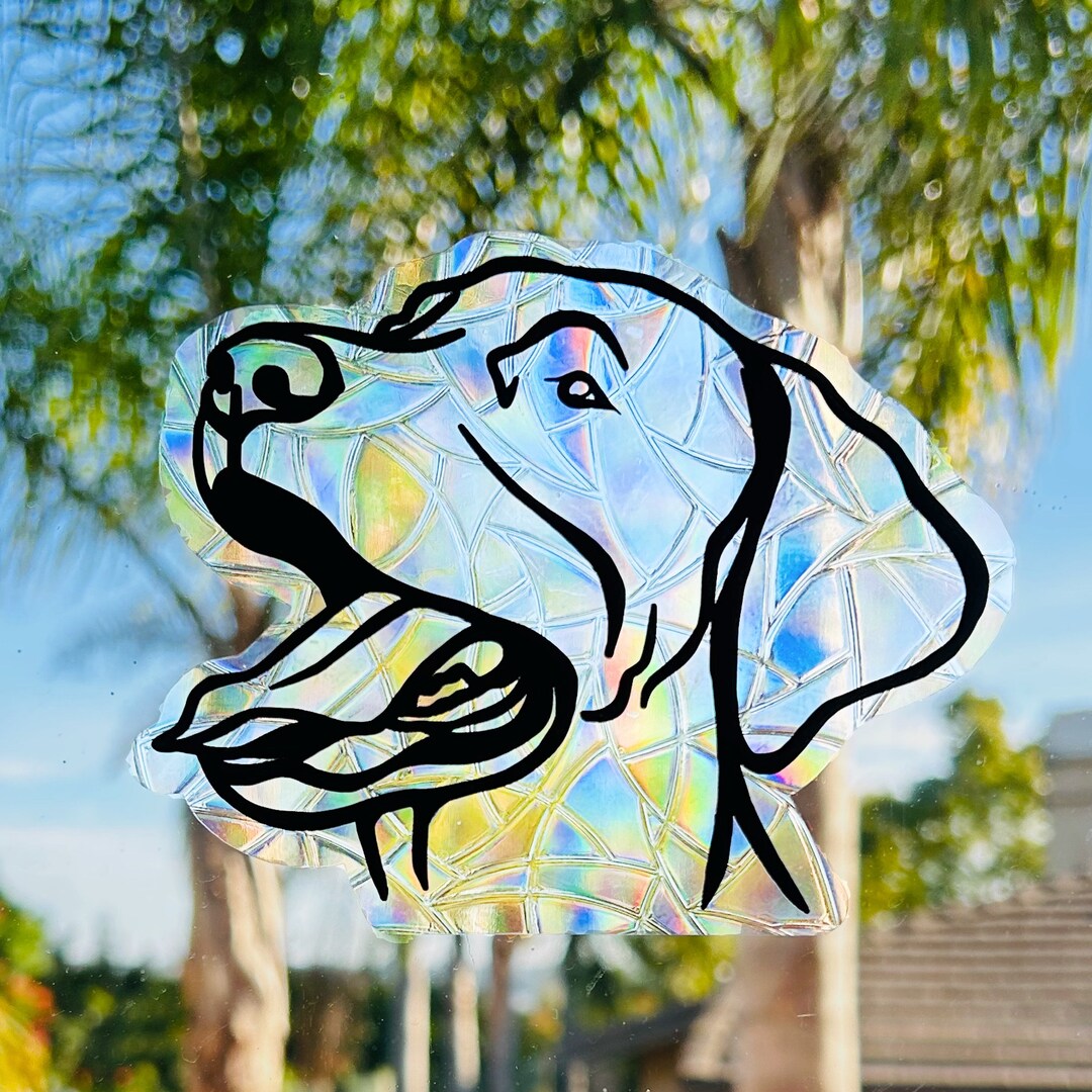 Labrador Retriever Sun Catcher, Yellow Lab Sun Catcher, Lab Line Art ...
