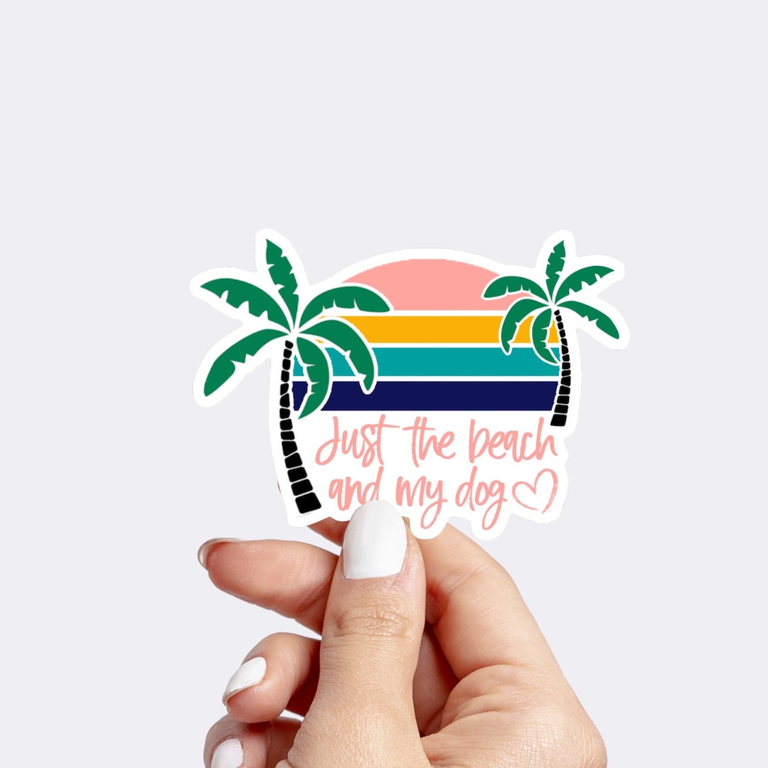 Beach Sticker, Beach Life Sticker, Ocean Sticker, Beach Dog Car Decal ...