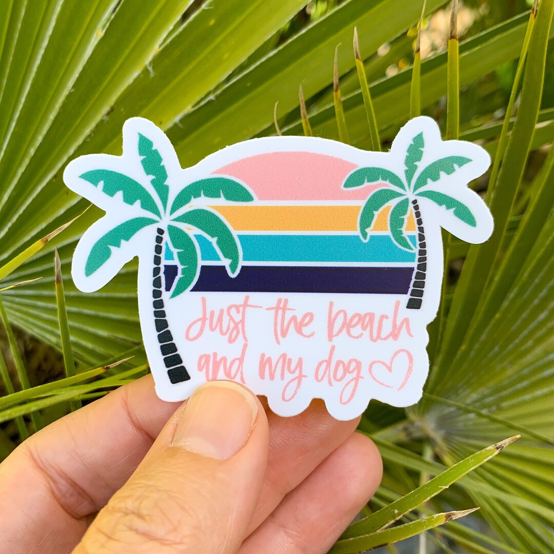 Beach Sticker Beach Life Sticker Ocean Sticker Beach Dog - Etsy