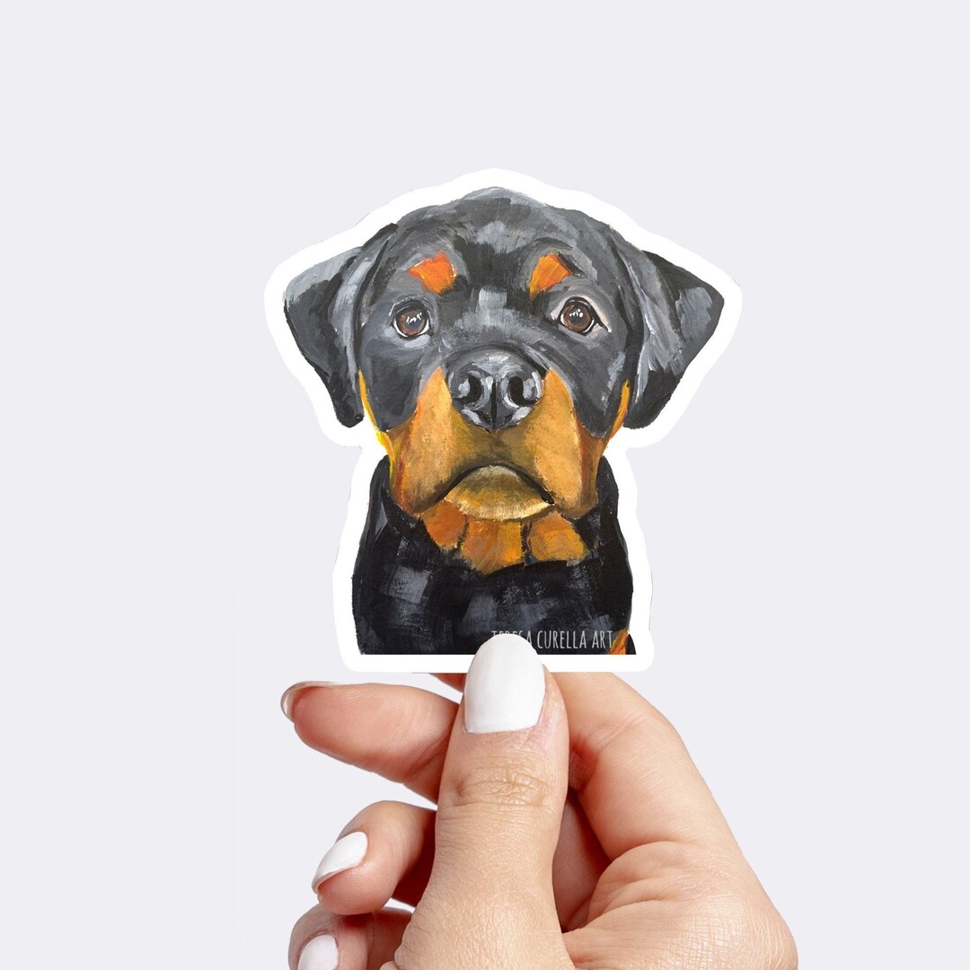 Rottweiler Sticker, Rottie Decal, Rottweiler Wall Art, Rottweiler ...