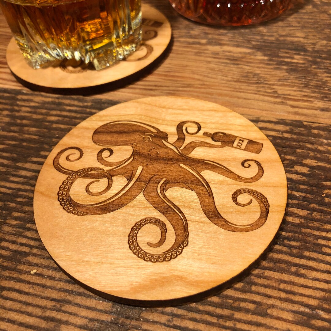 Drinking Octopus Coaster closeout Pricing - Etsy