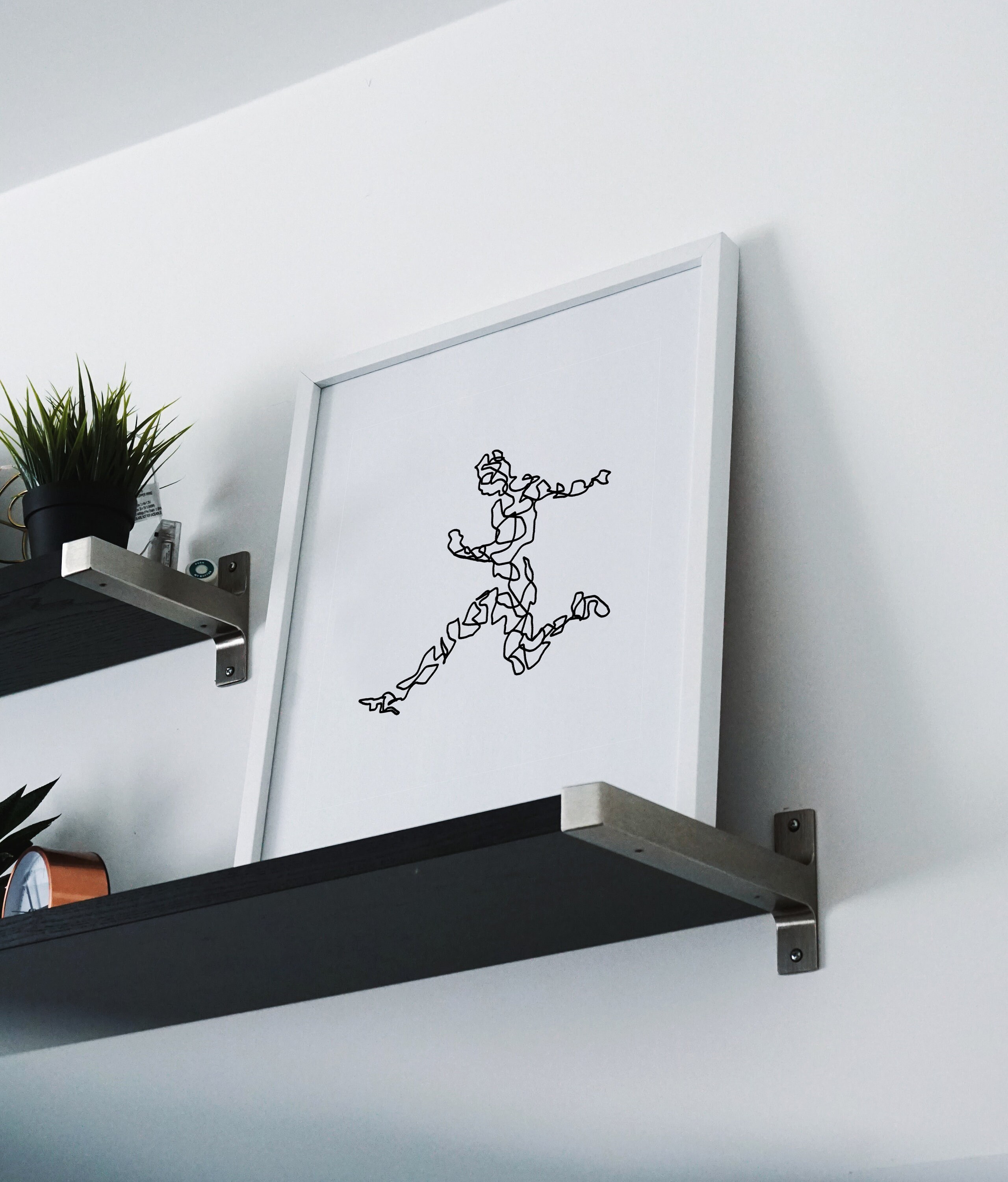Running Man Line Art Print - Etsy