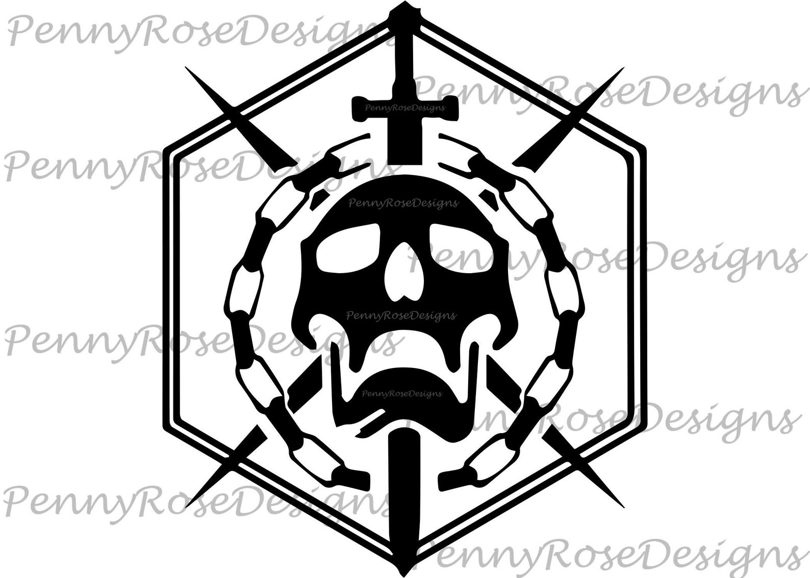 Destiny 2 Death Skull / Destiny 2 SVG / D2 Raid Emblem / | Etsy