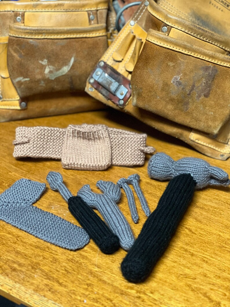 Tool Set Knitting Pattern, Newborn Photo Prop, Father’s Day Gift, Toy ...