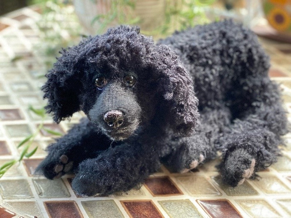 Poodle Knitting Pattern Stuffed Poodle Knit Poodle Stuffed | Etsy