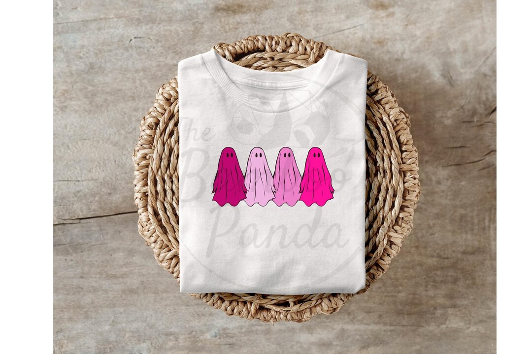 Pink Ghost Svg, Halloween Svg, October Svg, Four Ghosts, Breast Cancer ...