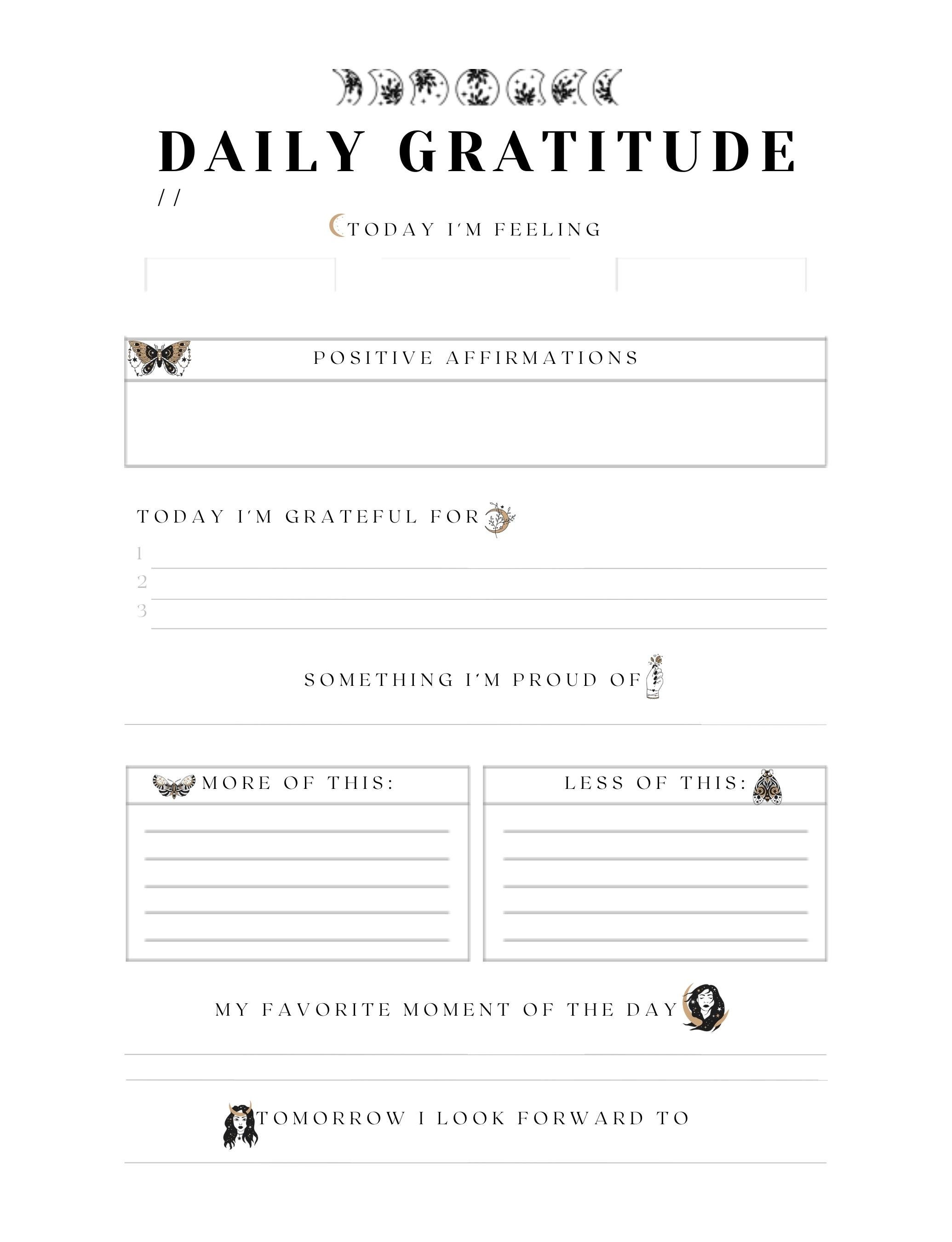 Gratitude Journal Printable, Gratitude Journal, Gratitude Journal ...