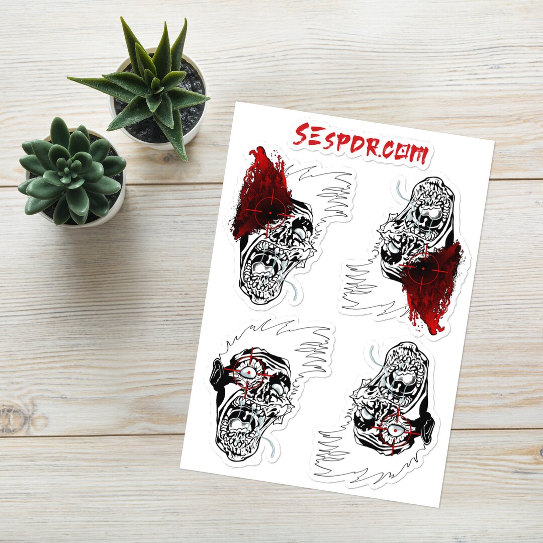 Zombie Bullseye Sticker Sheet - Etsy