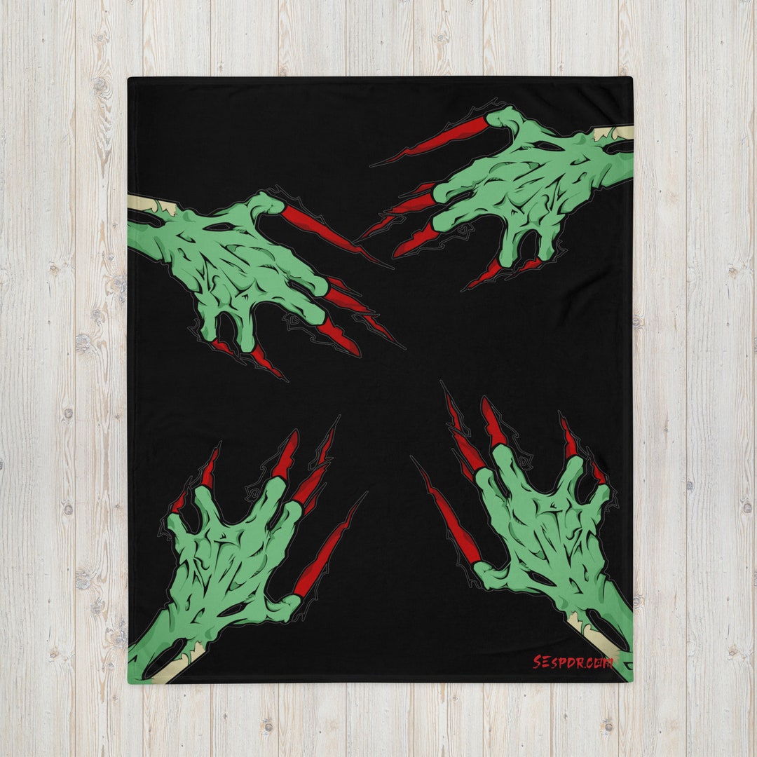 Zombie Grab (throw Blanket) - Etsy