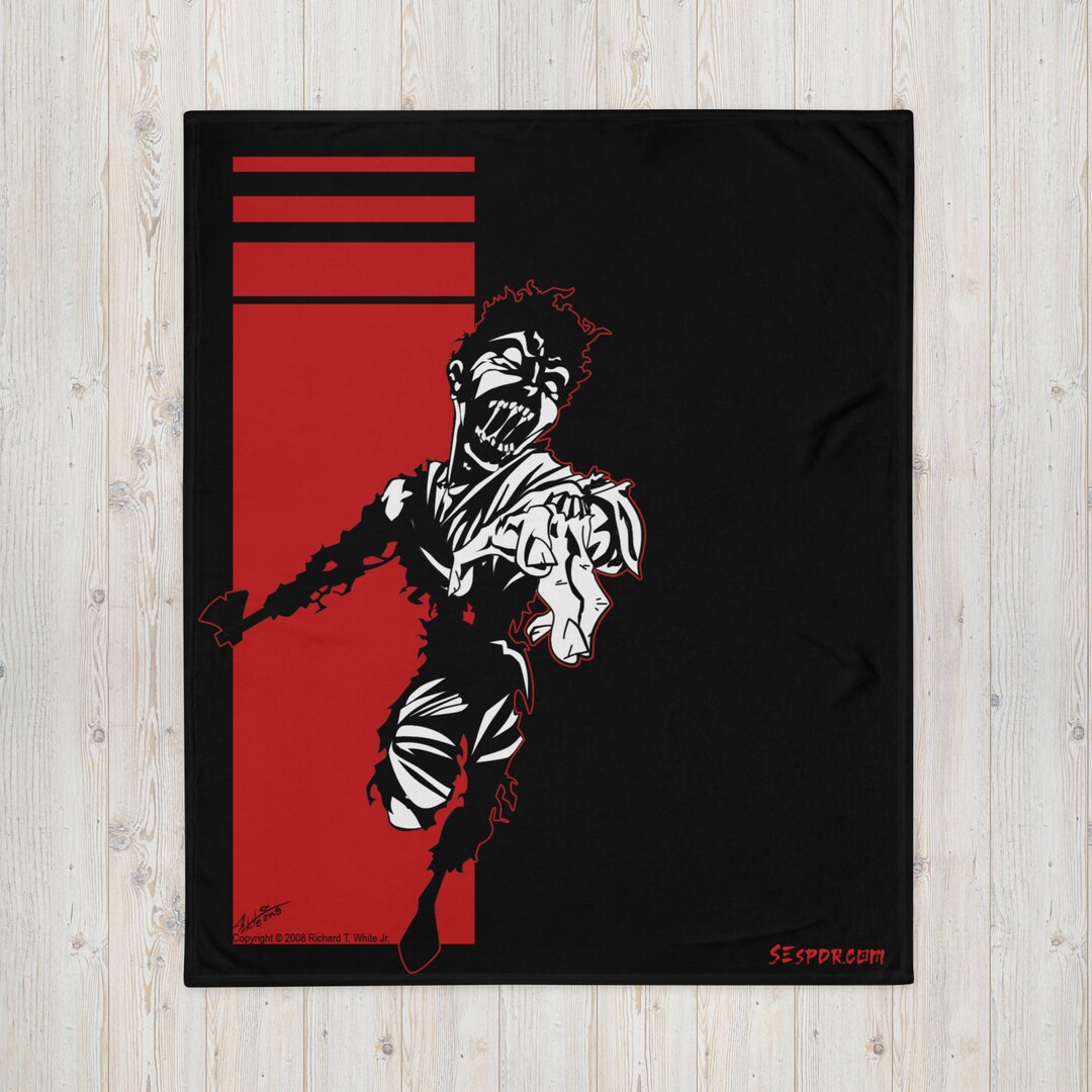 Zombie Door Rush (throw Blanket) - Etsy