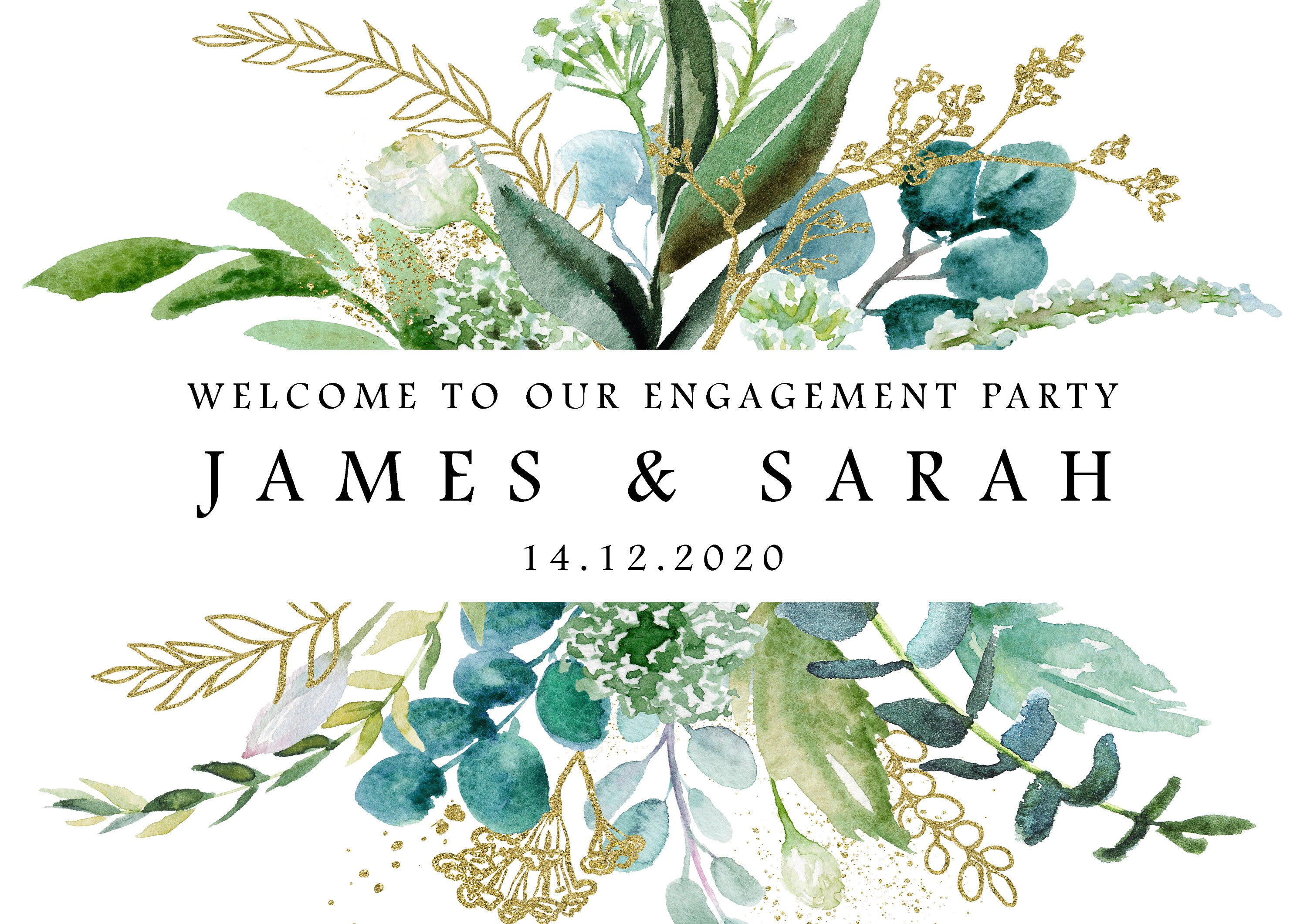 Floral Engagement Welcome Sign Printable Engagement Welcome - Etsy