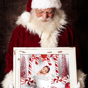 Santa holding frame digital backdrop Santa overlay holding | Etsy