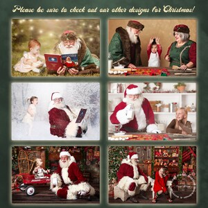 Old World Santa Digital Backdrop, Santa Reading a Book in Santa's ...