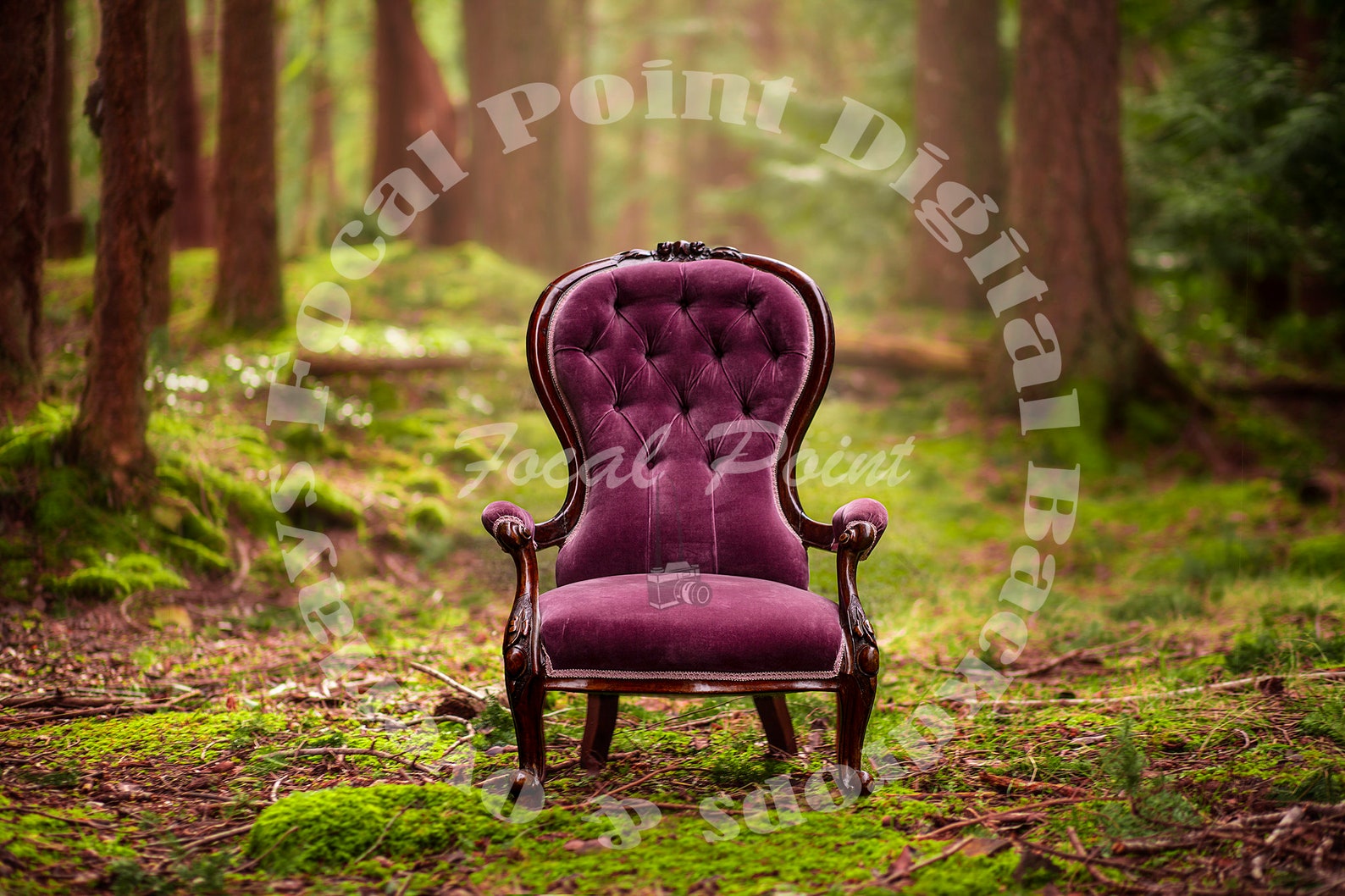 Victorian Purple Chair in Enchanted Forest Enchanted Forest - Etsy