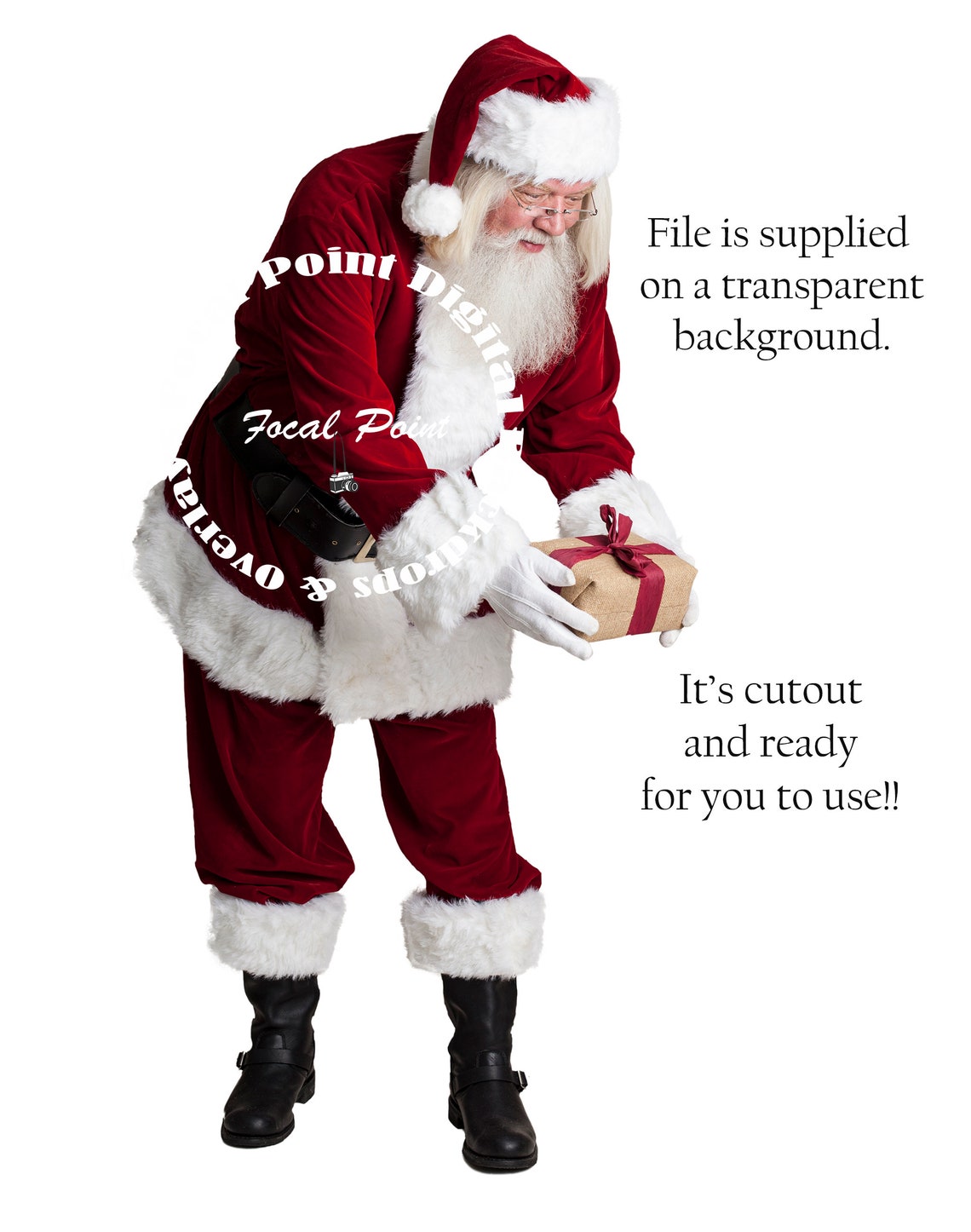 Santa Digital Backdrop Santa Digital Santa Overlay Digital | Etsy