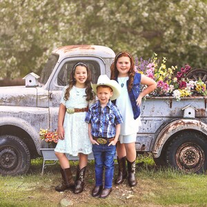 Spring Vintage Pickup Truck With Spring Blooms, Vintage Pickup Truck ...