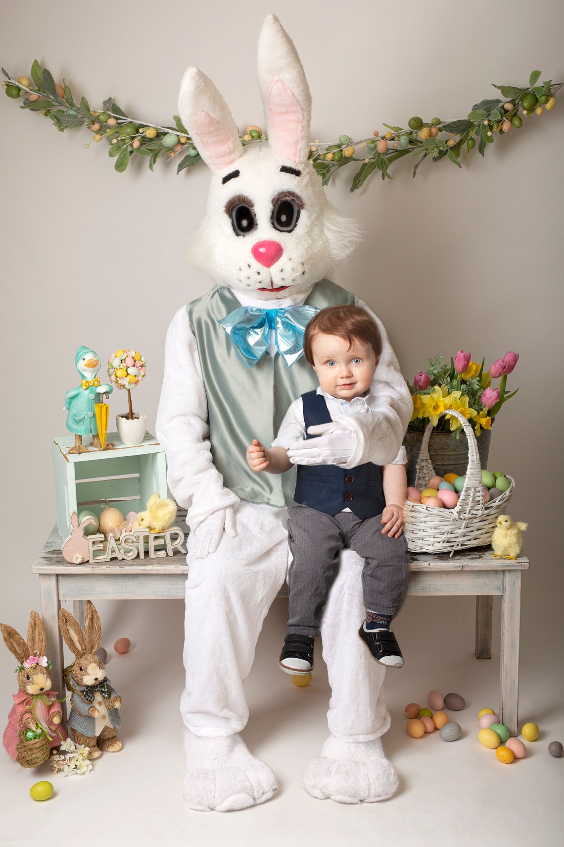 Mall Easter Bunny Easter Bunny Backdrop Easter Backdrop - Etsy