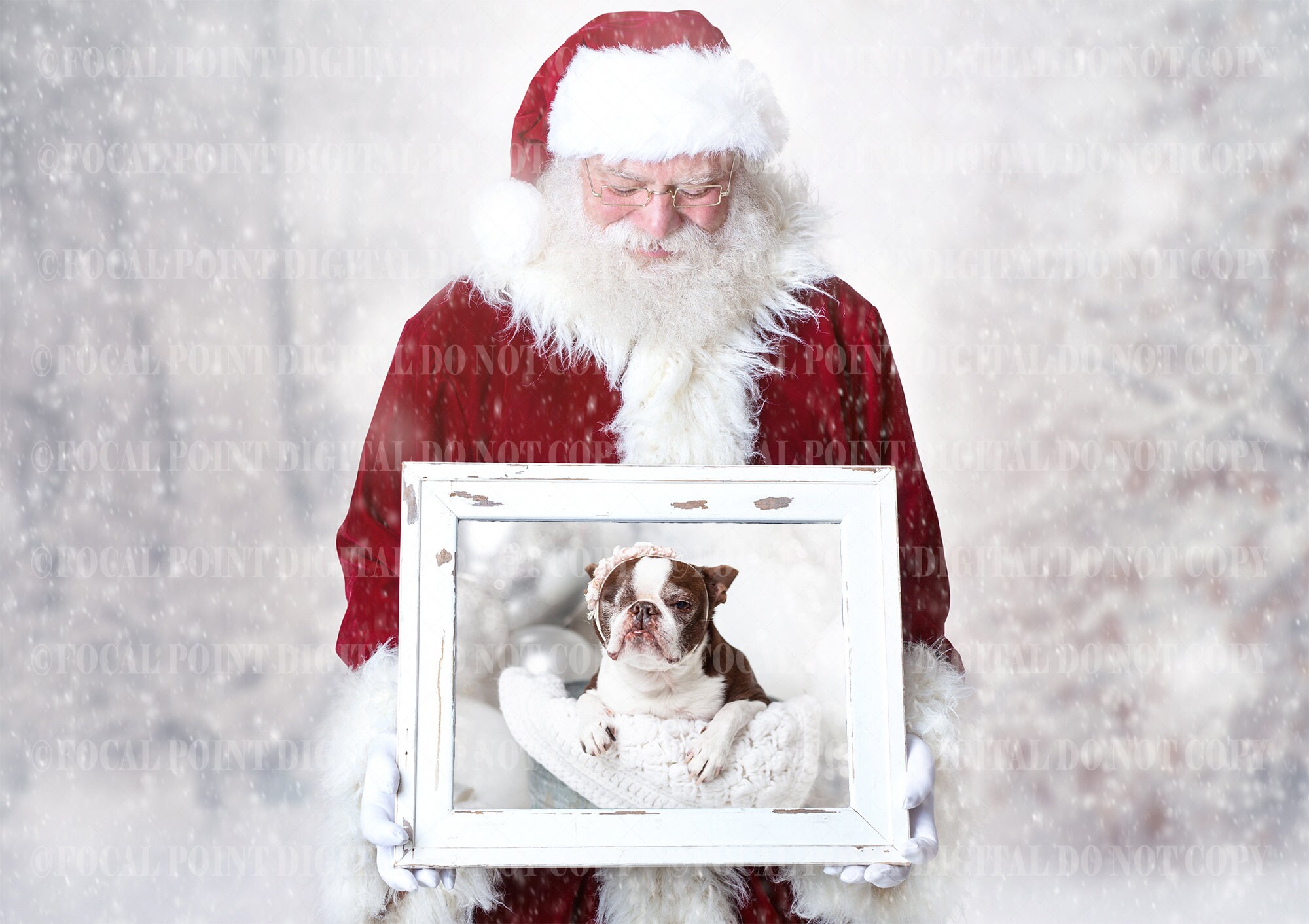 Santa Holding Frame Digital Backdrop Santa Overlay Holding - Etsy Canada