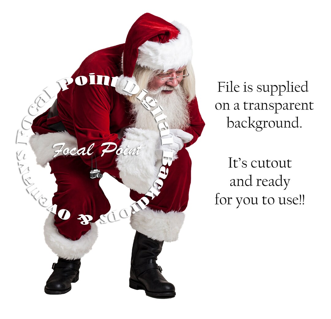 Santa Digital Backdrop, Santa Digital, Santa Overlay, Digital Santa ...