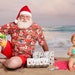 7 Pack Santa on the Beach Overlay Beach Santa Santa Digital - Etsy