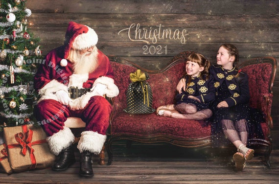 Santa Digital Backdrop Christmas Scenechristmas Digital | Etsy