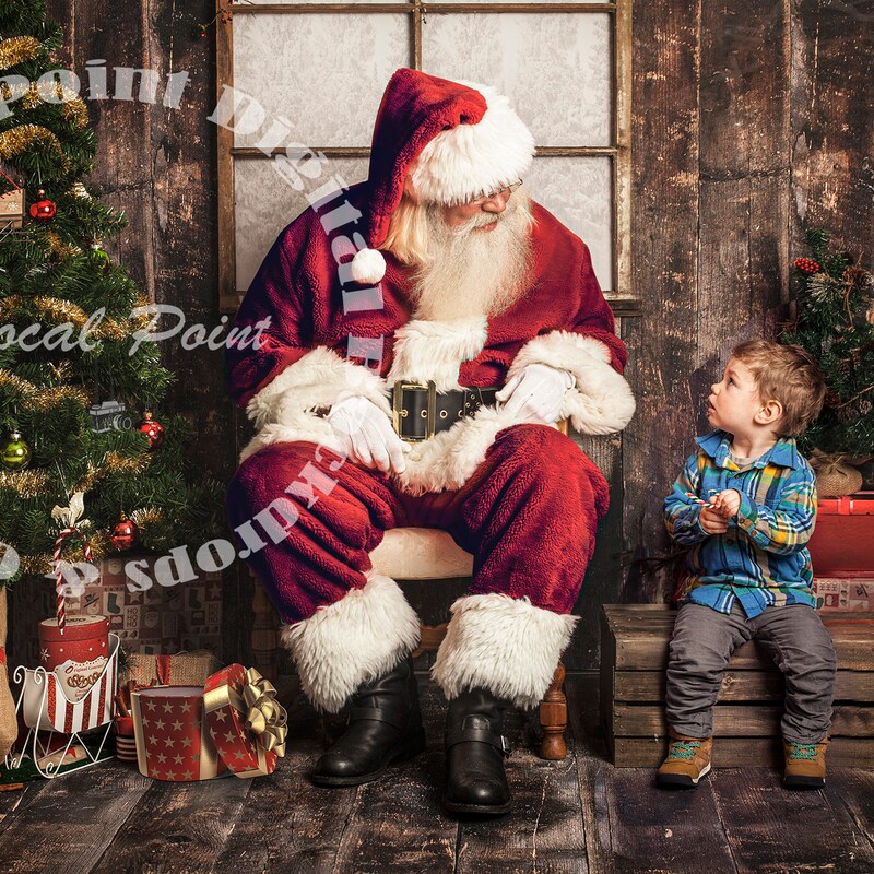 Santa Backdrop - Etsy