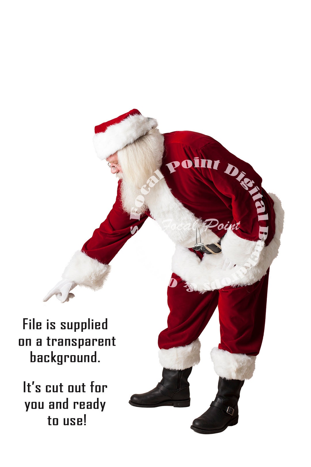 Santa Digital Backdrop, Santa Digital, Santa Overlay, Digital Santa ...