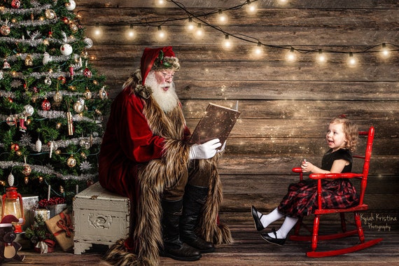 Santa Digital Backdrop Christmas Scene Christmas Digital - Etsy