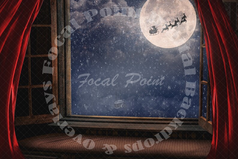 Christmas Window Digital Backdrop Christmas Digital Backdrop - Etsy