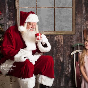 Santa digital backdrop Christmas Scene Digital Santa | Etsy