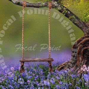 Enchanted Tree Digital Backdrop, Enchanted Tree Swing for Composites ...