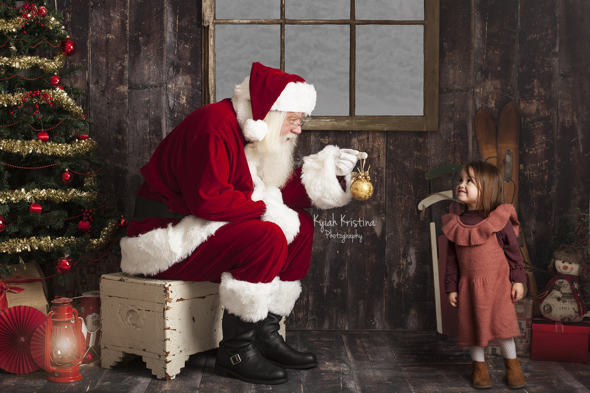 Santa Digital Backdrop Christmas Scene Christmas Digital | Etsy