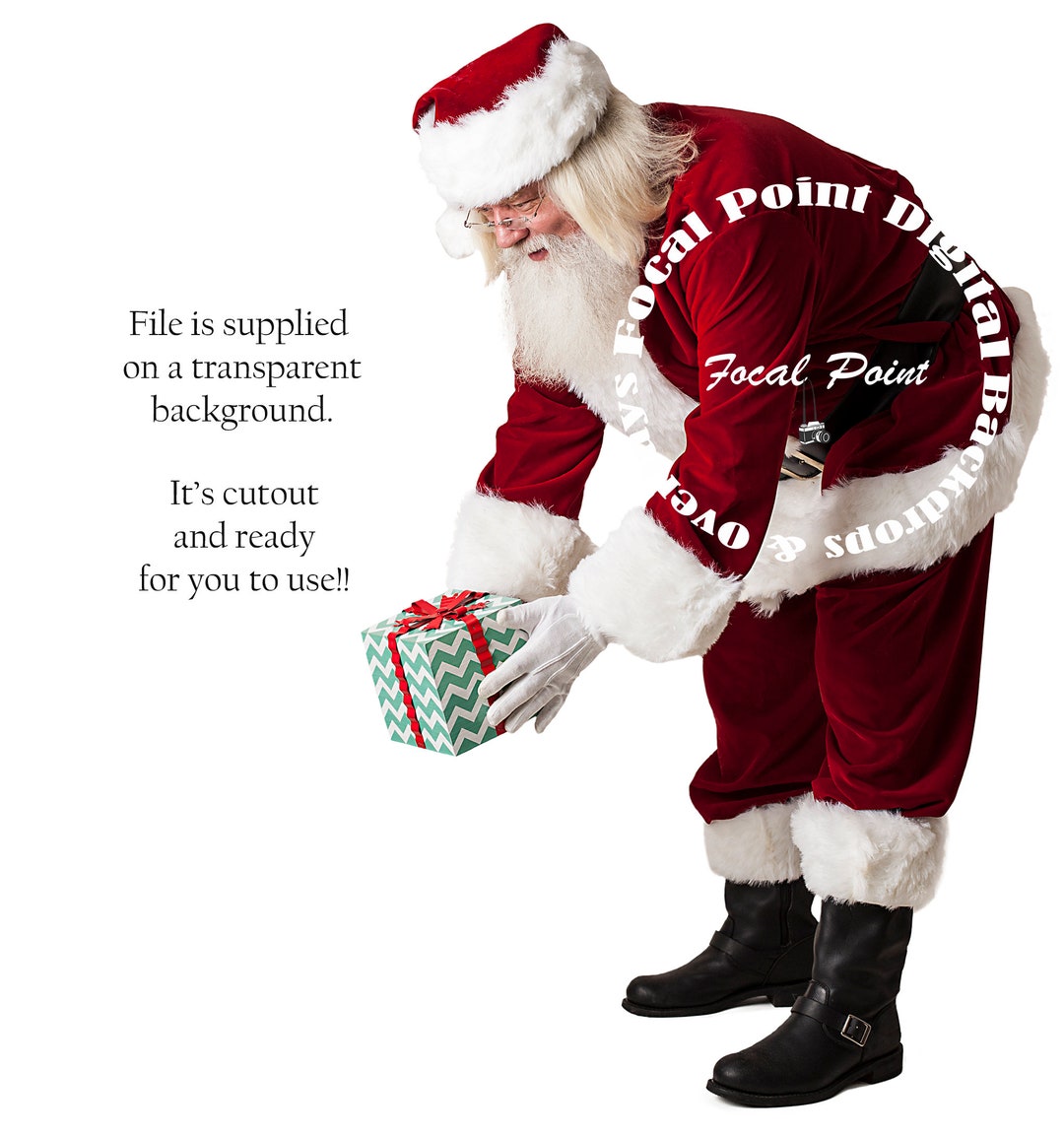 Santa Digital Backdrop, Santa Digital, Santa Overlay, Digital Santa ...