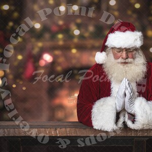 Santa Claus Praying Digital Backdrop, Santa Praying Digital , Santa ...