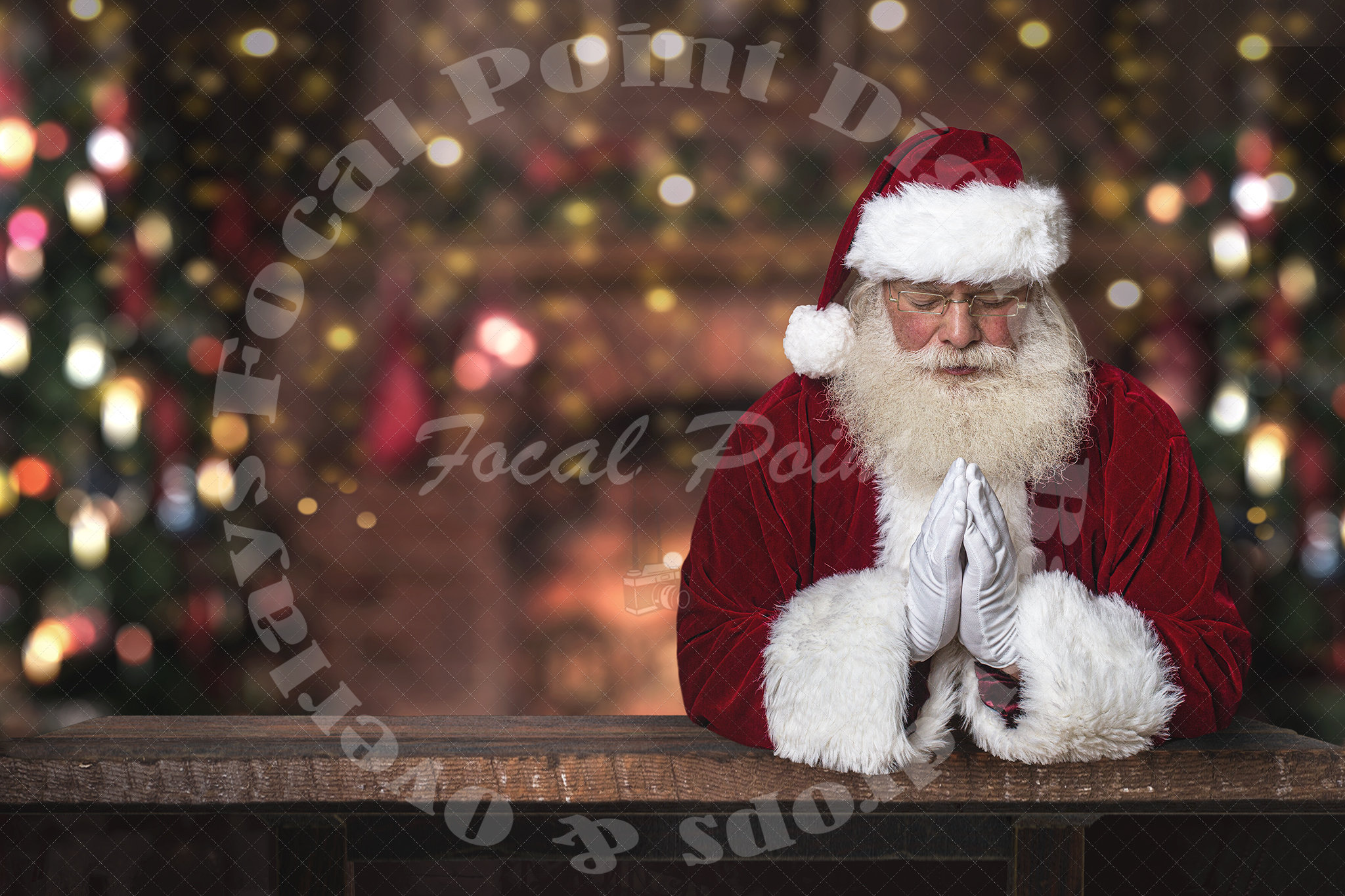 Santa Claus Praying digital backdrop Santa praying digital | Etsy