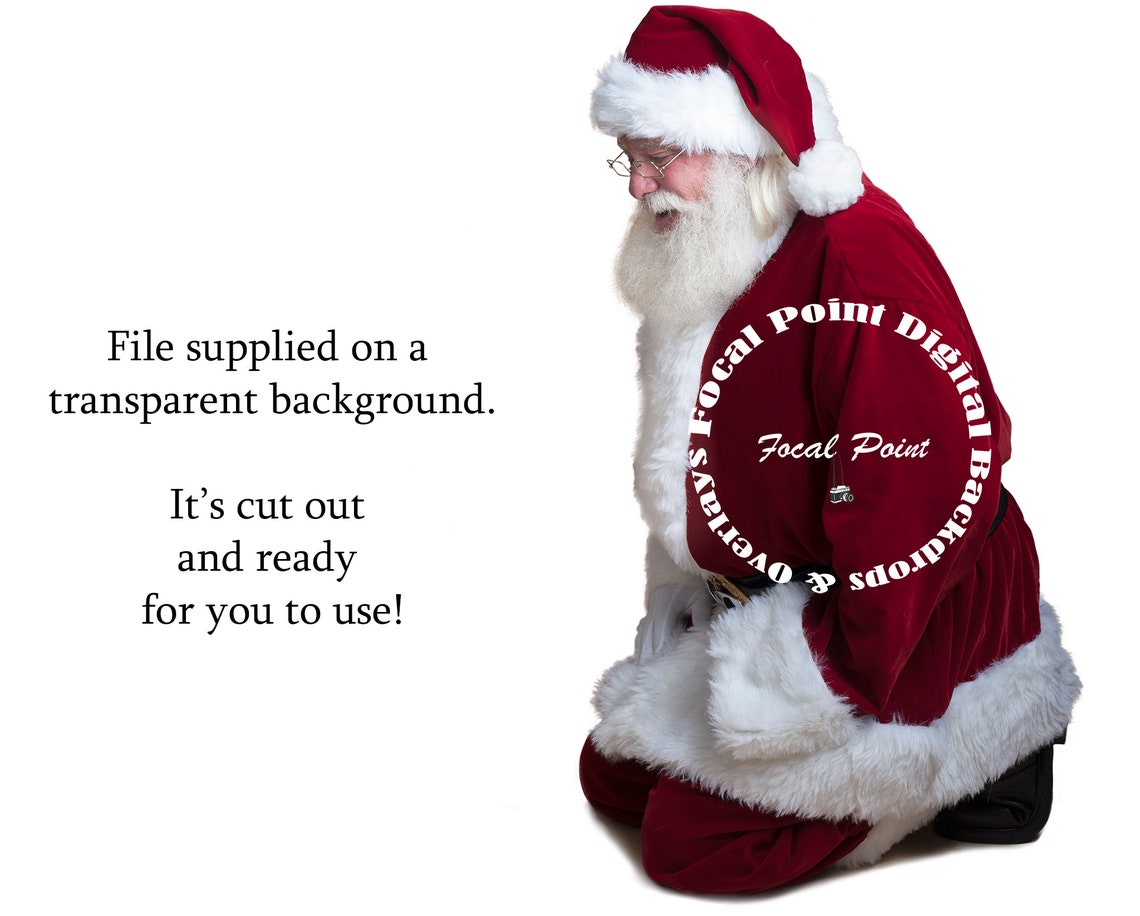 Santa digital backdrop Santa Digital Santa Overlay | Etsy