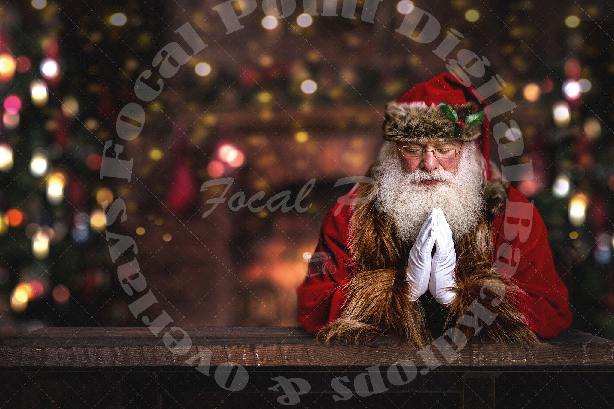 Santa Claus Praying Digital Backdrop Victorian Santa Praying - Etsy