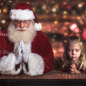 Santa Claus Praying Digital Backdrop, Santa Praying Digital , Santa ...