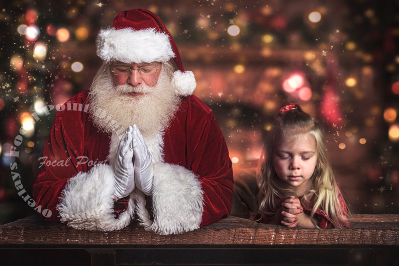 Santa Claus Praying Digital Backdrop Santa Praying Digital - Etsy