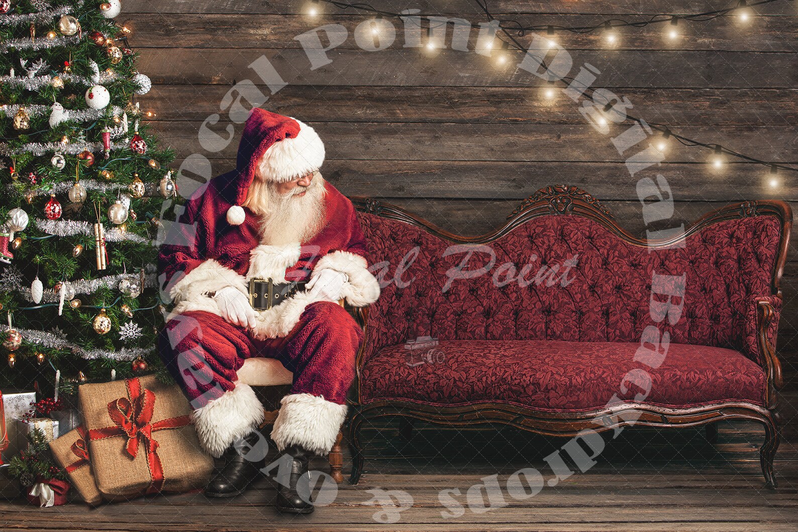Santa Digital Backdrop Christmas Scenechristmas Digital | Etsy