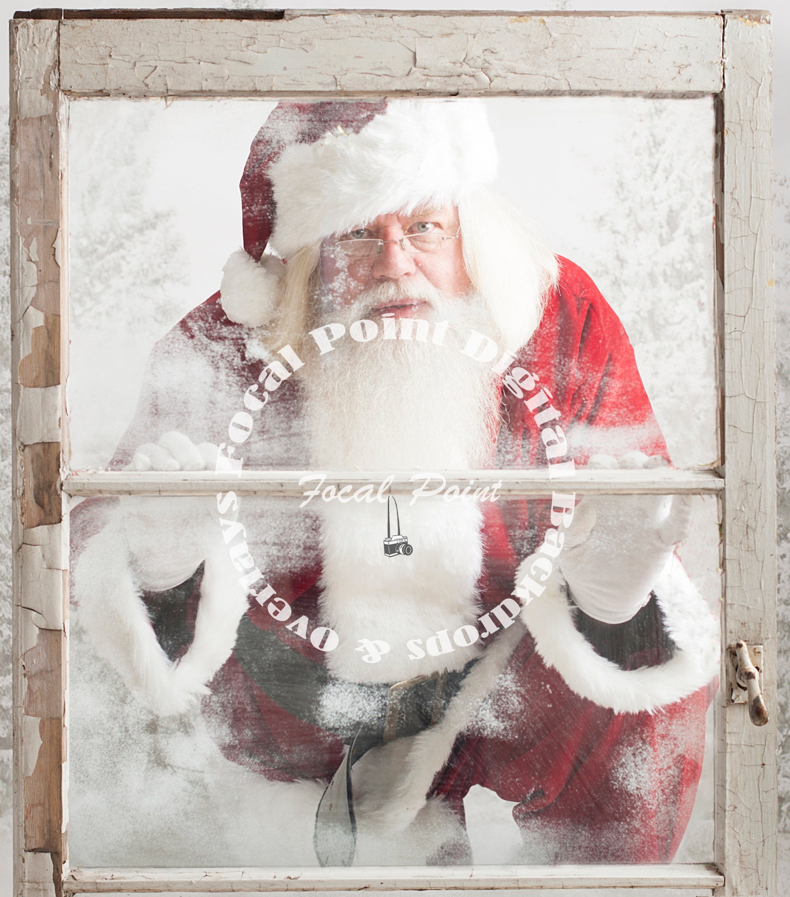 Santa Digital Backdrop Santa Overlay Digital Santa | Etsy