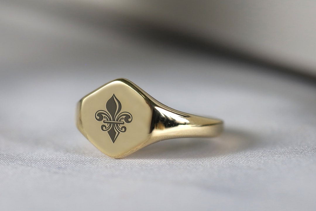 Royal Signet Ring · Family Crest Ring · Custom Heraldry Ring · Hexagon ...