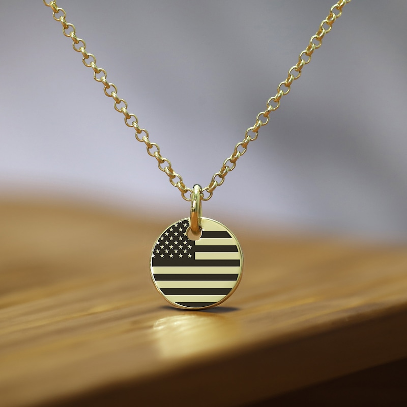 Us Flag Necklace - Etsy