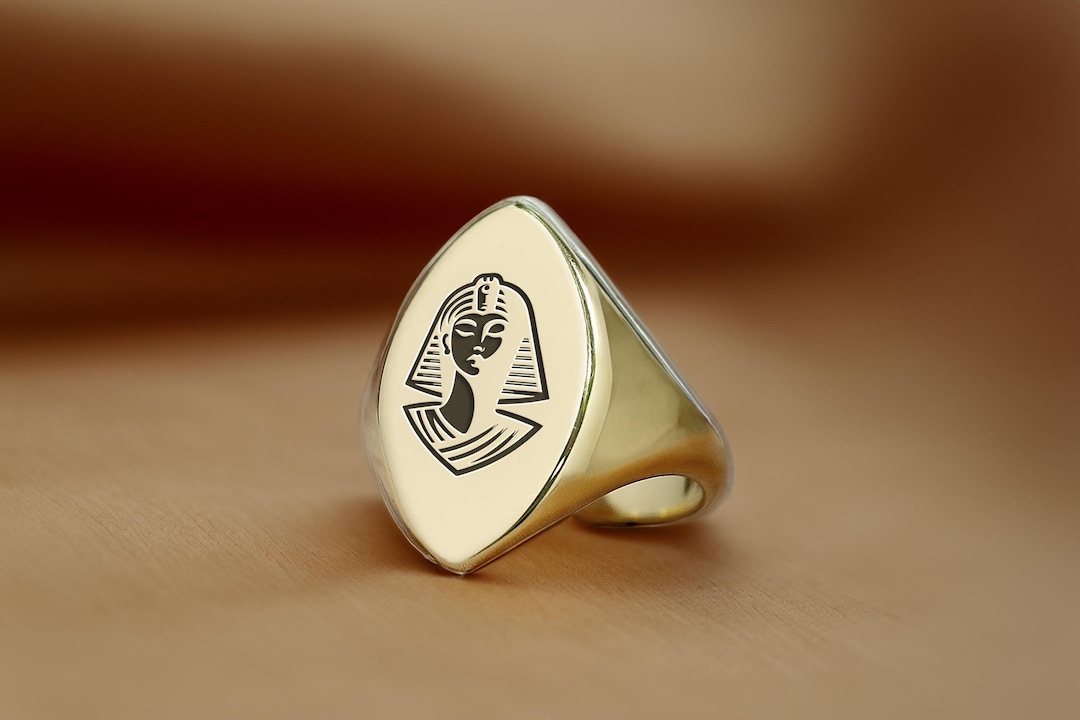 14k Gold Cleopatra Ring · Custom Egyptian Ring · Ancient Ring · Women ...