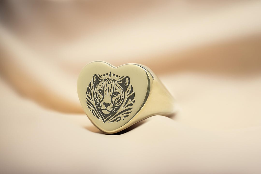14k Gold Jaguar Signet Ring · Custom Jaguar Ring · Personalized Ring ...