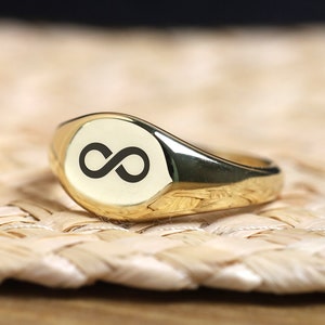 Engraved Infinity Ring · Symbol of Eternity Ring · Gift for Her ...