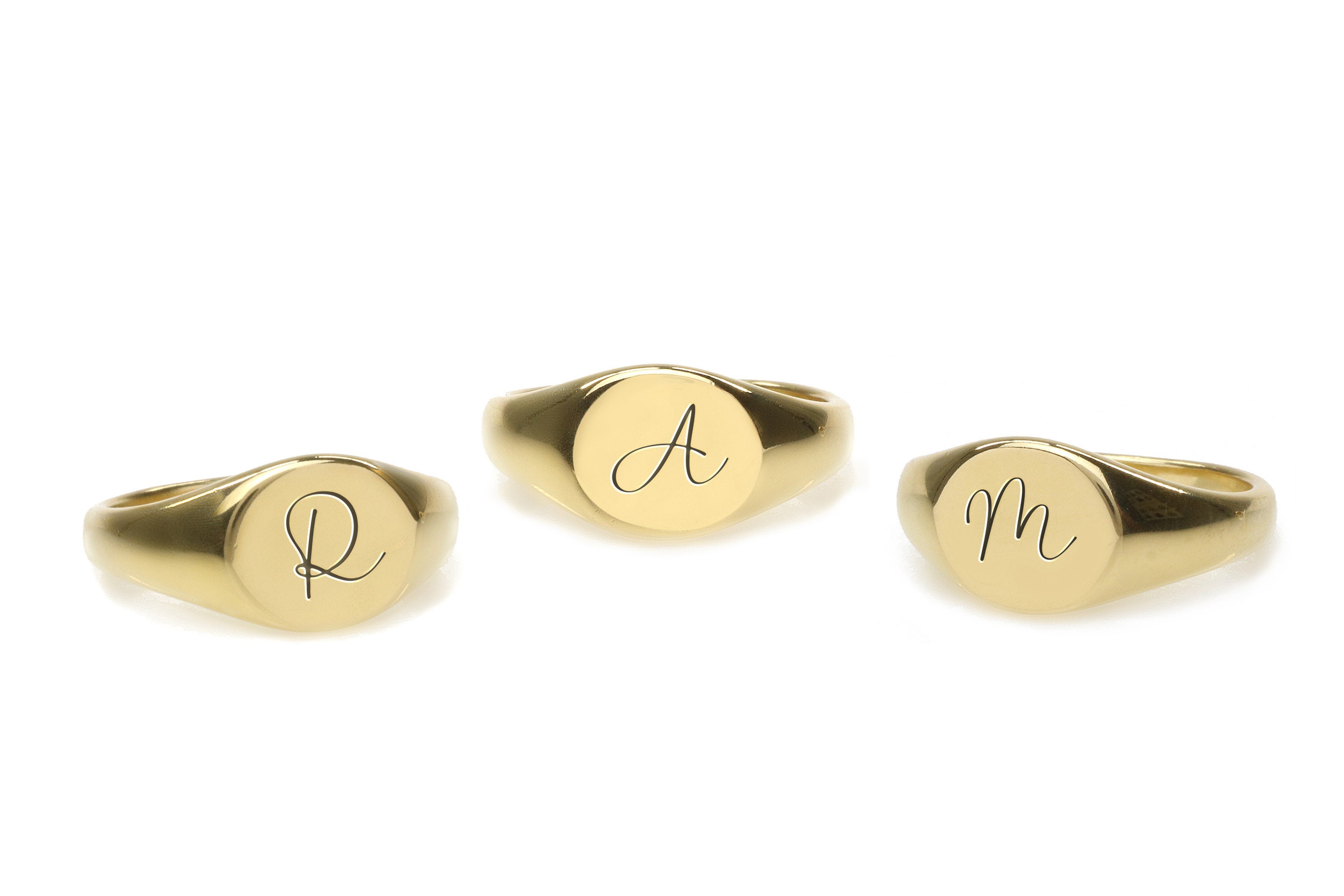 Custom Handwritten Letter Ring · Handwriting Ring · Personal Initial ...