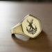Engraved Cervus Signet Ring · Custom Deer Ring · Forest Engraved Ring ...